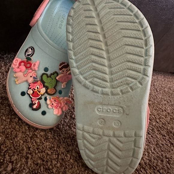 CROCS | Shoes | Crocs Little Girl Teal Sandals 3 | Poshmark